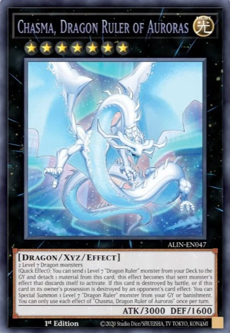 Chasma, Dragon Ruler of Auroras - ALIN-EN047 - 1st Edition - Secret Ra ...