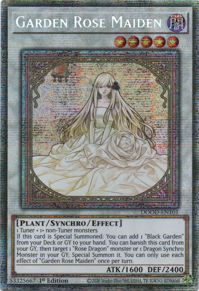 Garden Rose Maiden - DOOD-EN101 - 1st Edition - Starlight Rare – Teroy's Cards