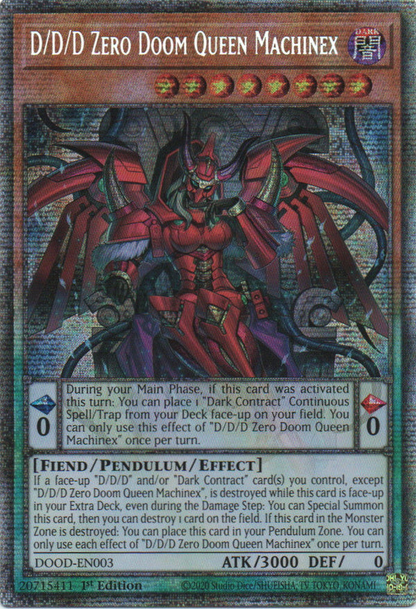 D/D/D Zero Doom Queen Machinex - DOOD-EN003 - 1st Edition - Starlight – Teroy's Cards