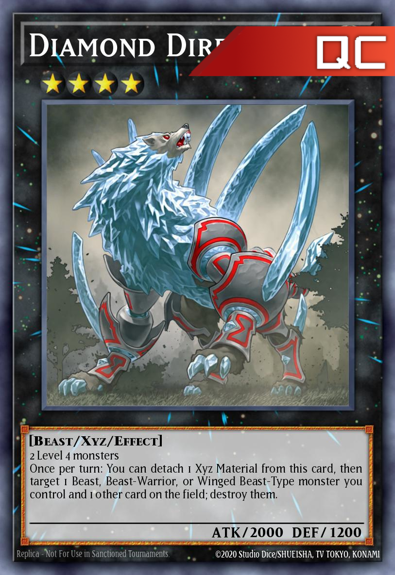 Diamond Dire Wolf - RA04-EN200 - 1st Edition - Quarter Century Secret ...